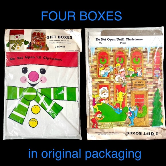 Vintage | Holiday | Vintage Christmas Boxes Wrapping Deadstock Unused ...